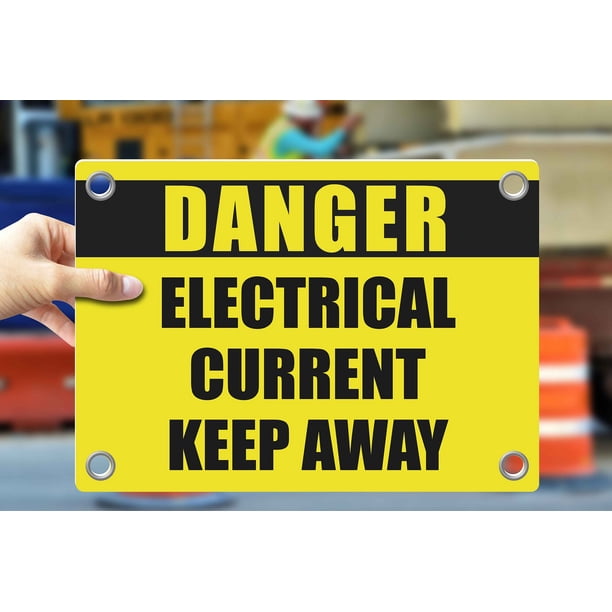 ELECTRICAL CURRENT KEEP AWAY | Warning Notice Caution Danger 3mm PVC ...