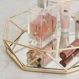 Balsa Circle 14x9 Inch Gold Mirrored Metal Geometric Decorative Serving ...