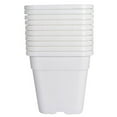10-Pack Plastic Plant Nursery Pots Square Seedling Planters with ...