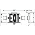 Black LED Exit Sign Emergency Light Combo with Green Letters - Walmart.com