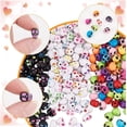 400pcs 4 styles Opaque White Acrylic Beads Craft Style Mixed Color 9.5 ...
