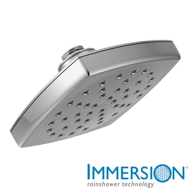 Moen Chrome One-Function 8" Diameter Spray Head Eco-Performance Rain shower - Walmart.com