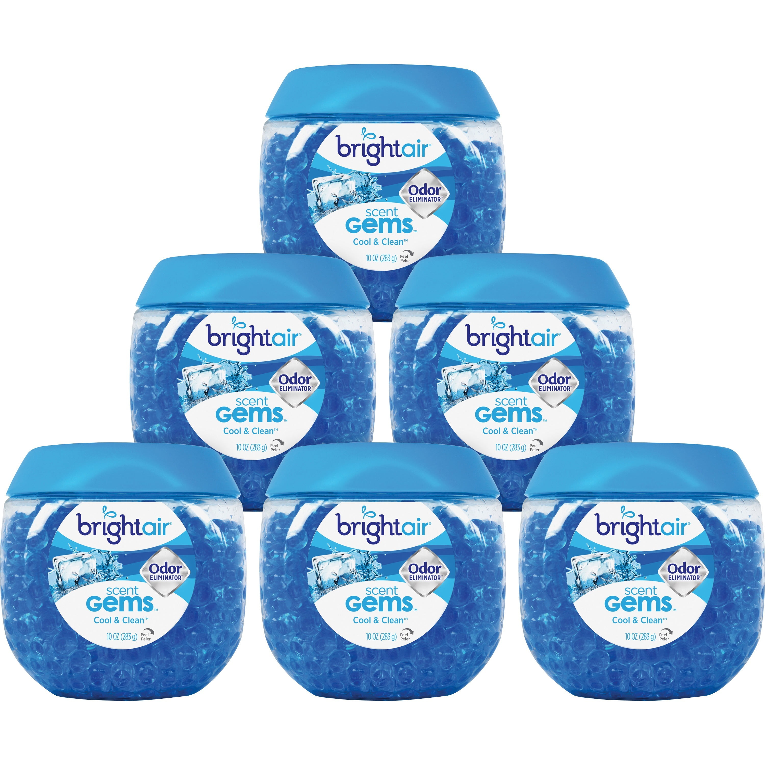 Bright Air, BRI900228CT, Scent Gems Odor Eliminator, 6 / Carton, Blue ...