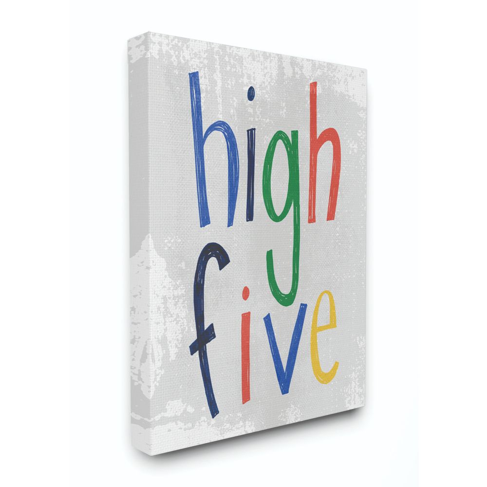 The Kids Room by Stupell Kids Cool High Five Colorful Word Design ...