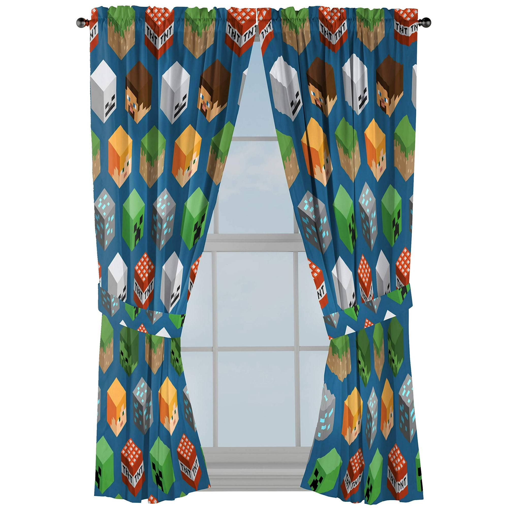 Click here for Drapes Set Jay Franco Minecraft Isometric Blue 160... prices