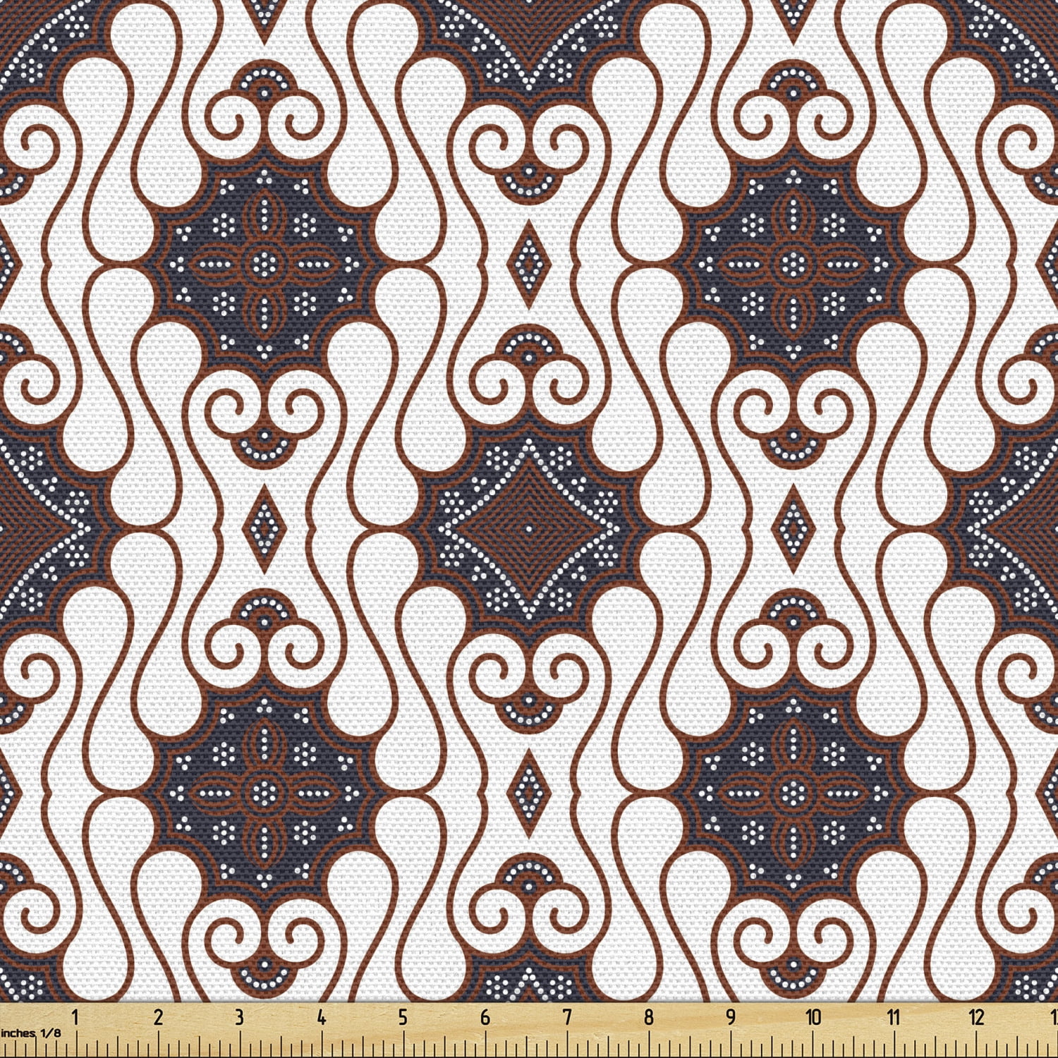 East Sofa Upholstery Fabric by the Yard, Japanese Batik Pattern with ...