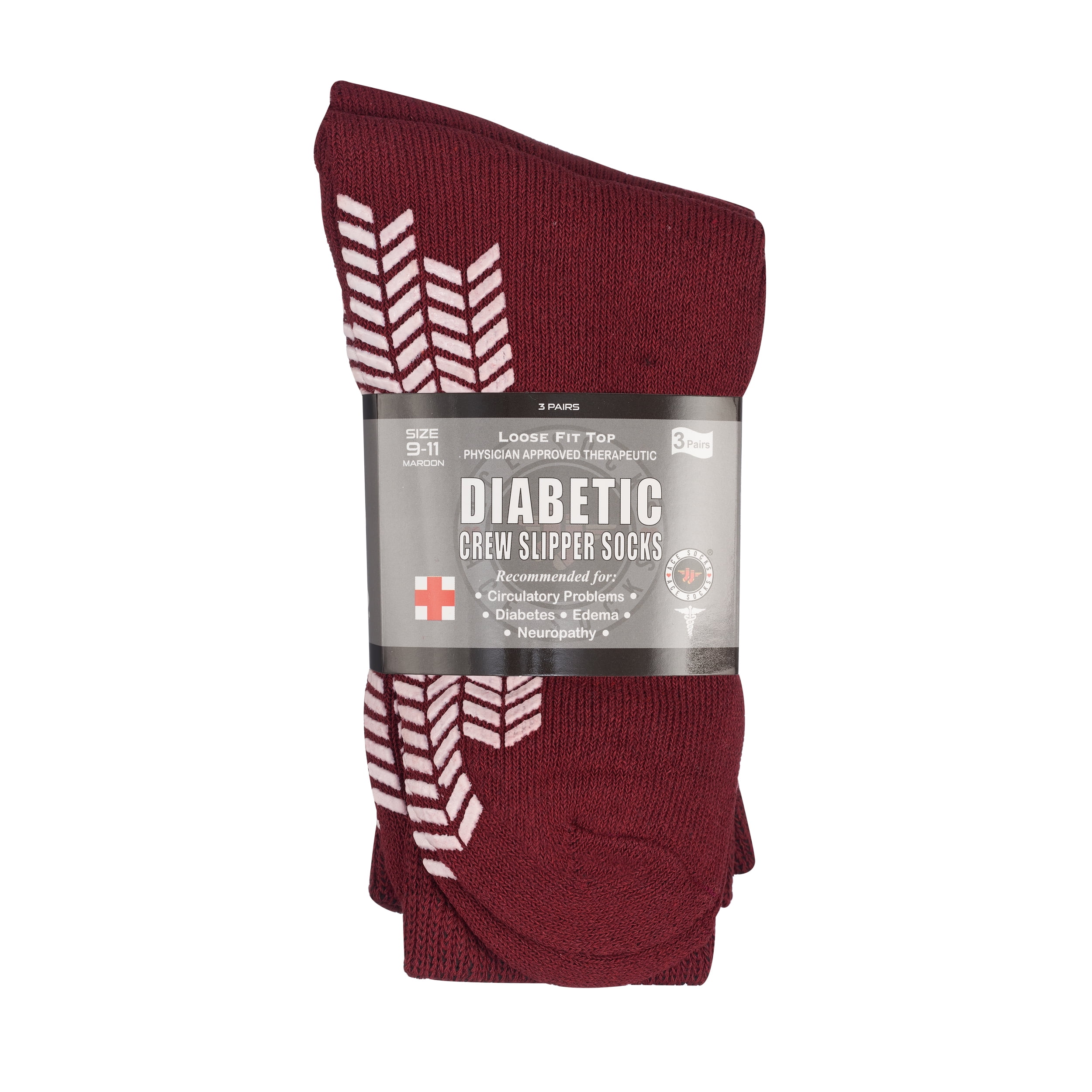 Diabetic Socks Unisex - Men's and Women Non Skid Hospital Loose Fitting ...