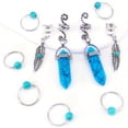 10-Piece Boho Turquoise Hair Accessories Set for Braids - Adjustable ...