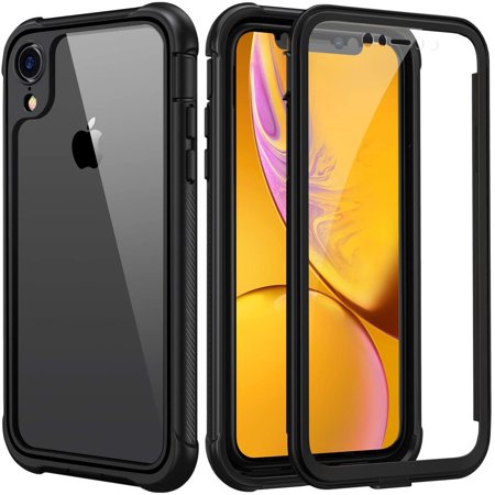 Seacosmo iPhone XR Case, [Built-in Screen Protector] Full Body Clear ...