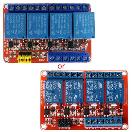 12v 4 Channel Relay Module With Optocoupler Isolation Supports High Low ...