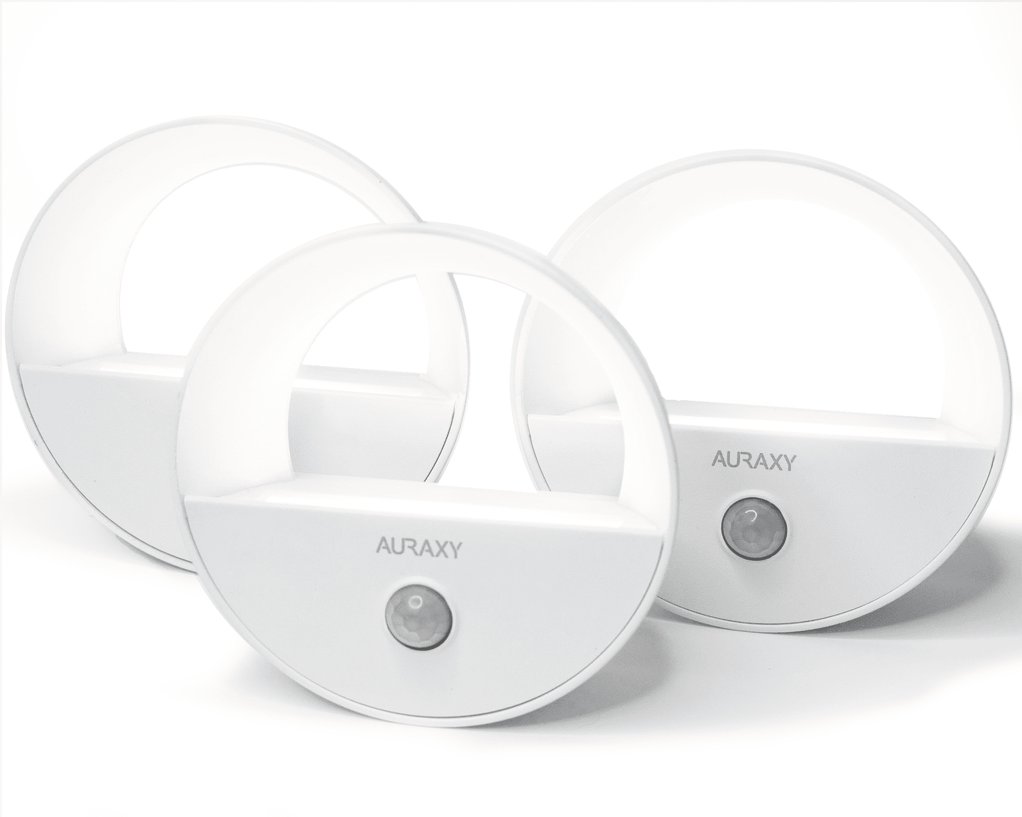 AURAXY Rechargeable Motion Sensor Night Light, White LED Auto Battery ...