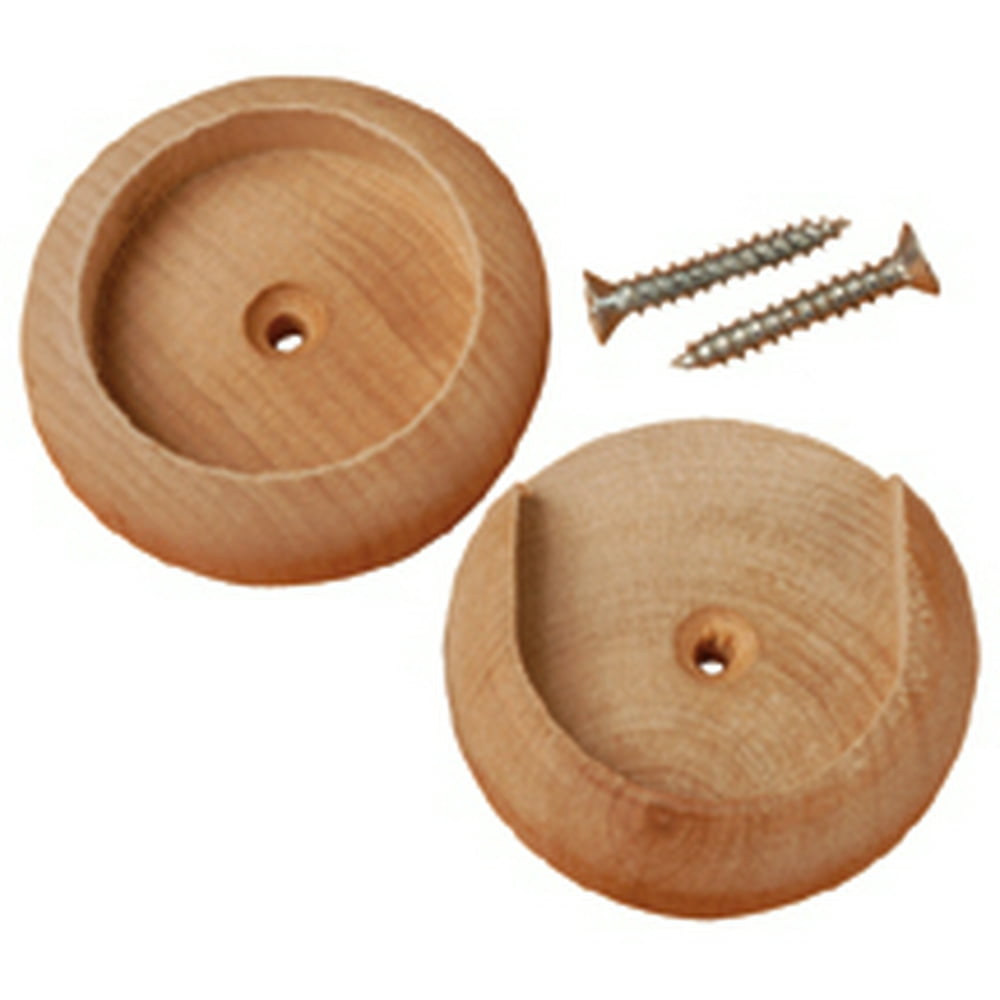 15 Pcs 2" Closet Pole Sockets Set Made of hardwood. Use for 1-3/8" rods ...