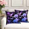 Cartoon Purple Dinosaurs Pillow Covers Set of 2, Just A Boy Who Loves ...