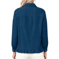 VSSSJ Womens Button Down Shirts Long Sleeve Loose Fit Ruffle Hem ...