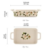 Bico Magnolia Floral Stoneware Baking Dish, Lasagna Pan, Large ...
