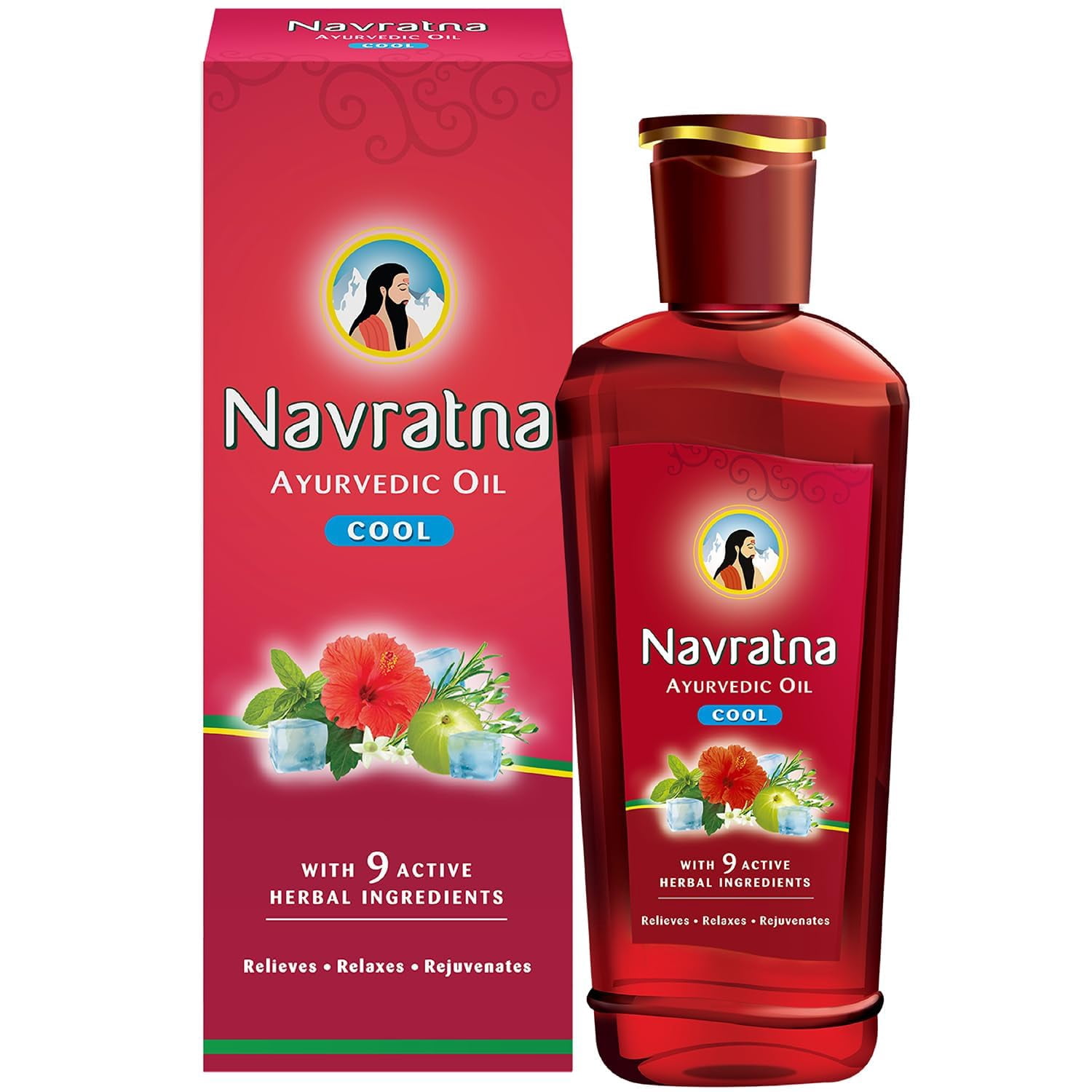 Navratna Huile Fraîche Ayurvédique / Combinaison de 9 Herbes ...