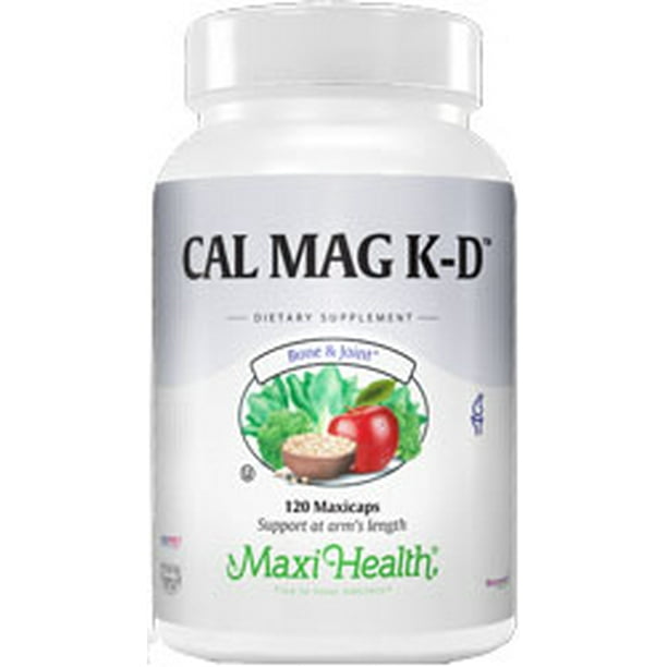 Maxi Health Kosher Cal Mag K - D Calcium Magnesium Bone And Joint - 120 ...