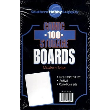 BCW Silver Comic Book Backing Boards, 100 Pack for Art and Bag Storage ...