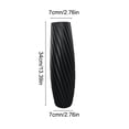 Black Twisted Modern Decorative Vase, Minimalist Ribbed Plastic Flower ...