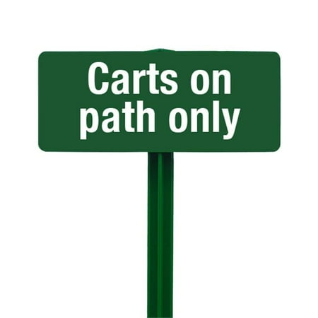 EverMark SSKT27-05 Carts on Path Only Sign with Hunter Green Stake Kit ...