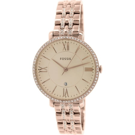 Fossil Women's Jacqueline ES3546 Rose-Gold Stainless-Steel Plated ...