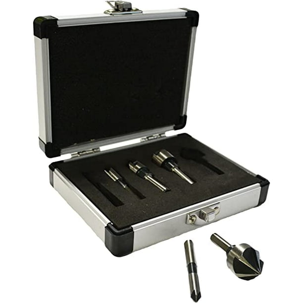 Industrial Grade 1/4" Tri-Flat Shank Countersink Bit Set (5-Bit Set) - Walmart.com