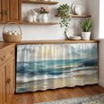 Coastal Beach Cabinet Curtains 28"W x 51"L, Dustproof Sink Skirt ...