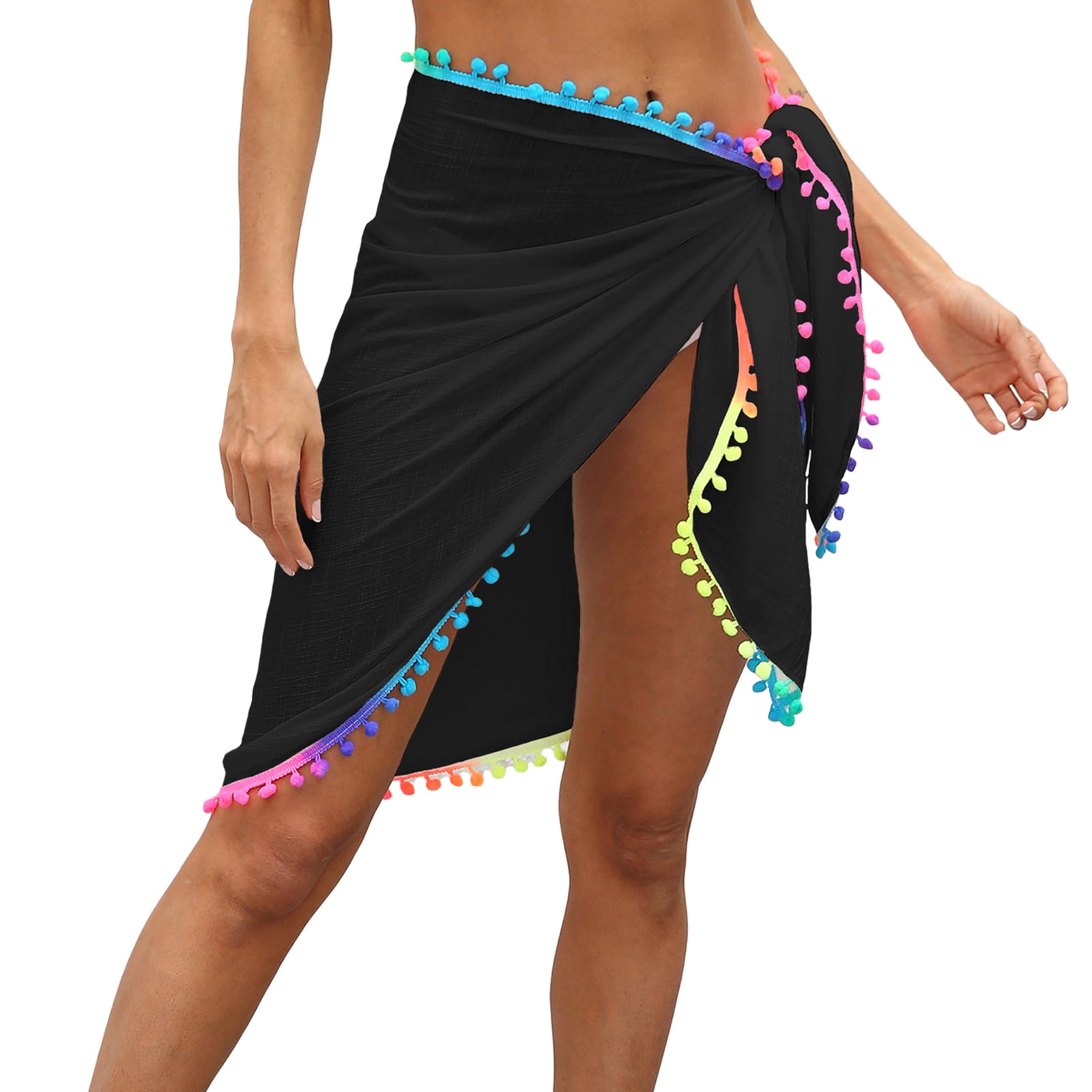 Txlixc pareos de playa para mujer, traje de baño de malla transparente ...