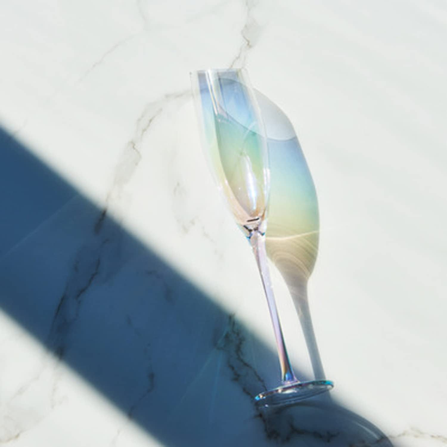 Juego de 4 copas de vino de tallo largo únicas de color rojo y blanco ...