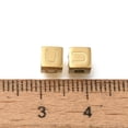 20pc Ion Plating(IP) 304 Stainless Steel Beads Cube with Letter Real ...