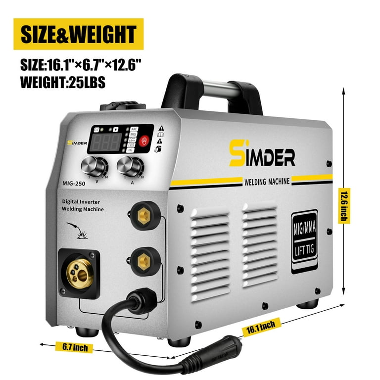 SIMDER MIG Welder 140A Flux Core Welder MIGStick In Welding, 40% OFF