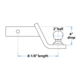 Hyper Tough 4 inch Drop Trailer Hitch Starter Kit, Steel, with 5/8 inch ...