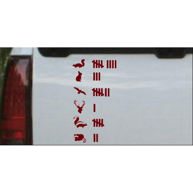 Keeping Count Roadkill Animals Car or Truck Window Decal Sticker ...