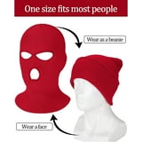 Morttic 3 Hole Knitted Full Face Cover Ski Mask Winter Balaclava Warm ...