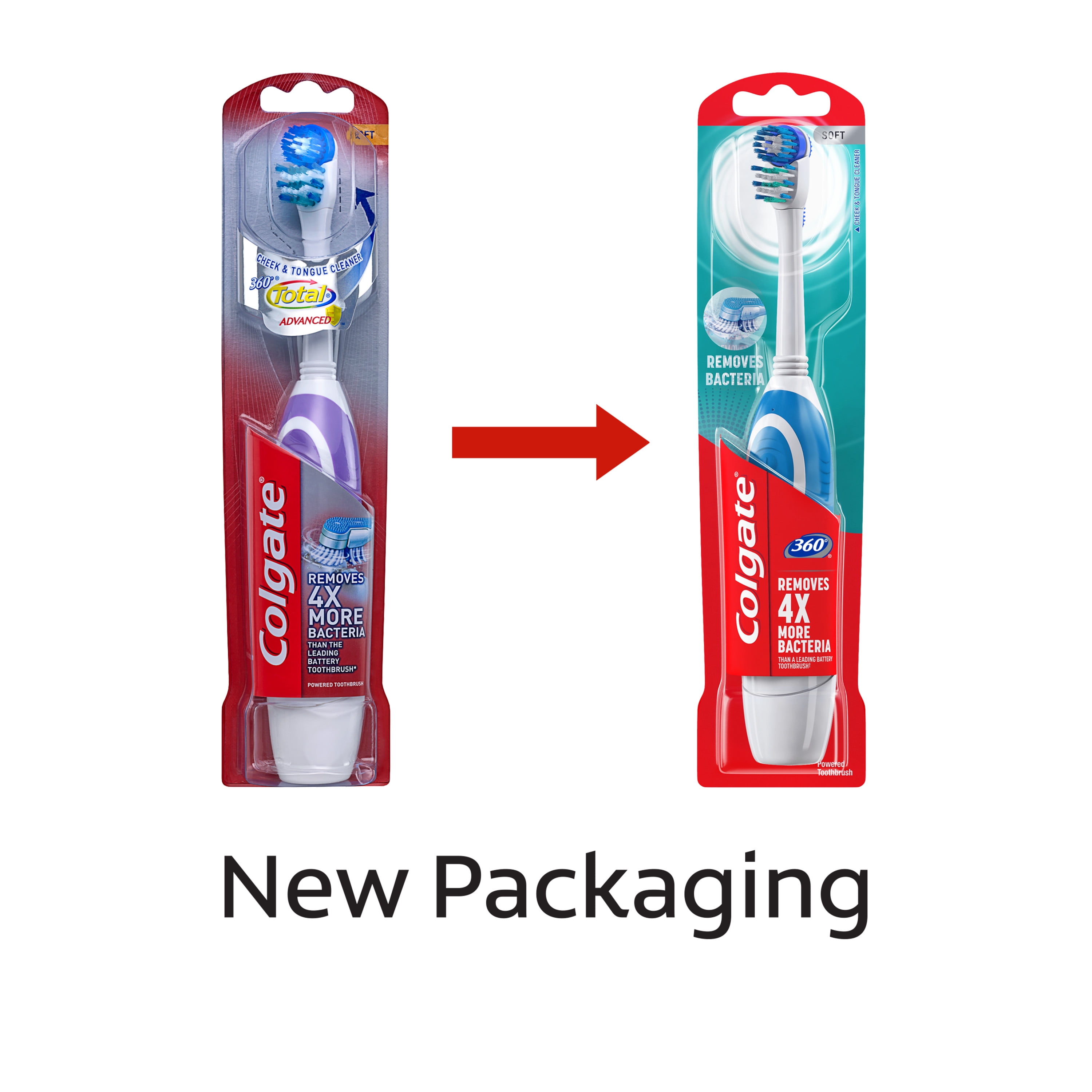 Colgate 360 Advanced Battery Powered Toothbrush with Cheek & Tongue ...