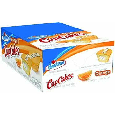 Hostess Bakery Regular Sized Pre-made Baseball Cupcakes Treats, Yellow ...
