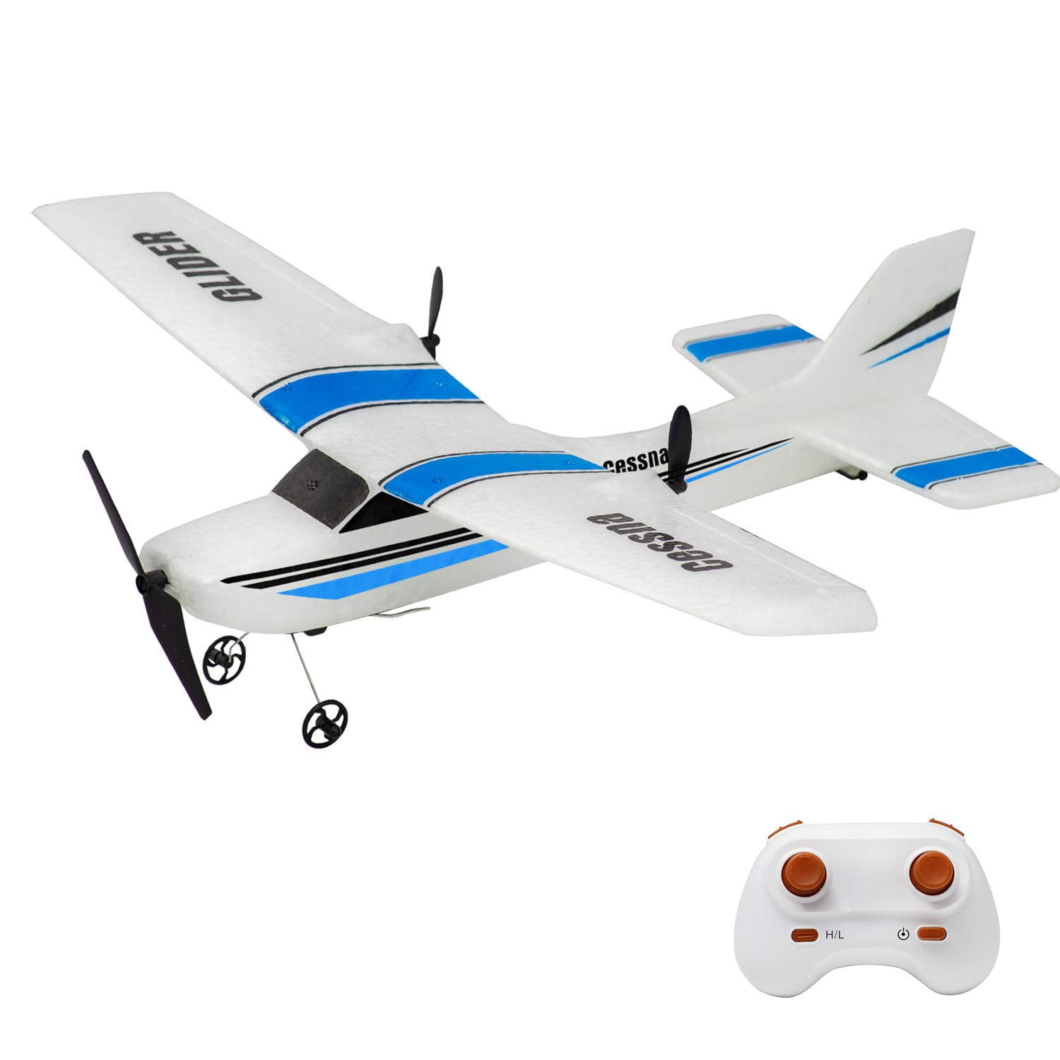 RC Airplane Landbow 2.4 Ghz, 2 canales con giroscopio de 3 ejes para ...