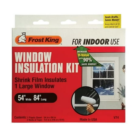 Frost King 5004621 Clear Indoor Window Film Insulator Kit, 54 x 84 in ...