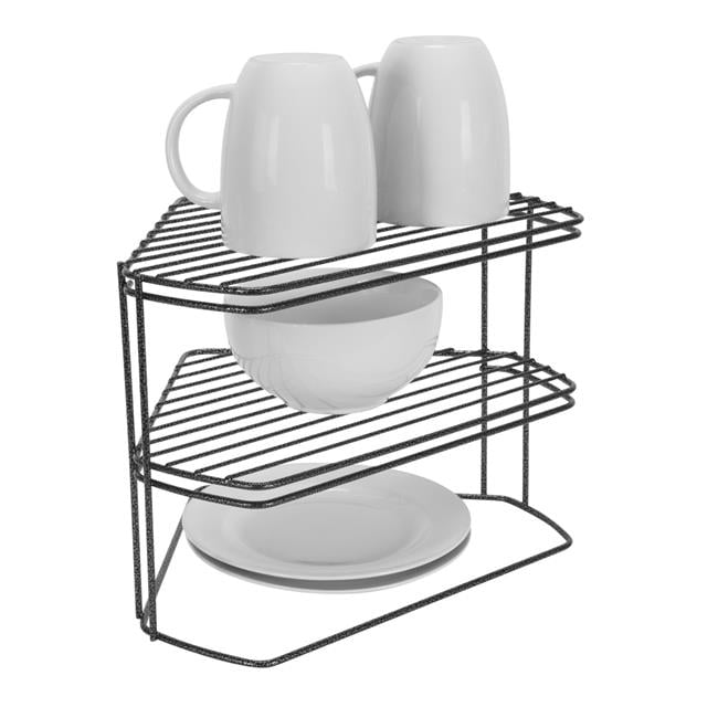 Laura Ashley Speckled 3 Tier Corner Helper Shelf in Grey - Walmart.com