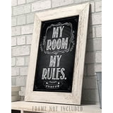 My Room My Rules - 11x14 Unframed Typography Art Print - Great Bedroom ...