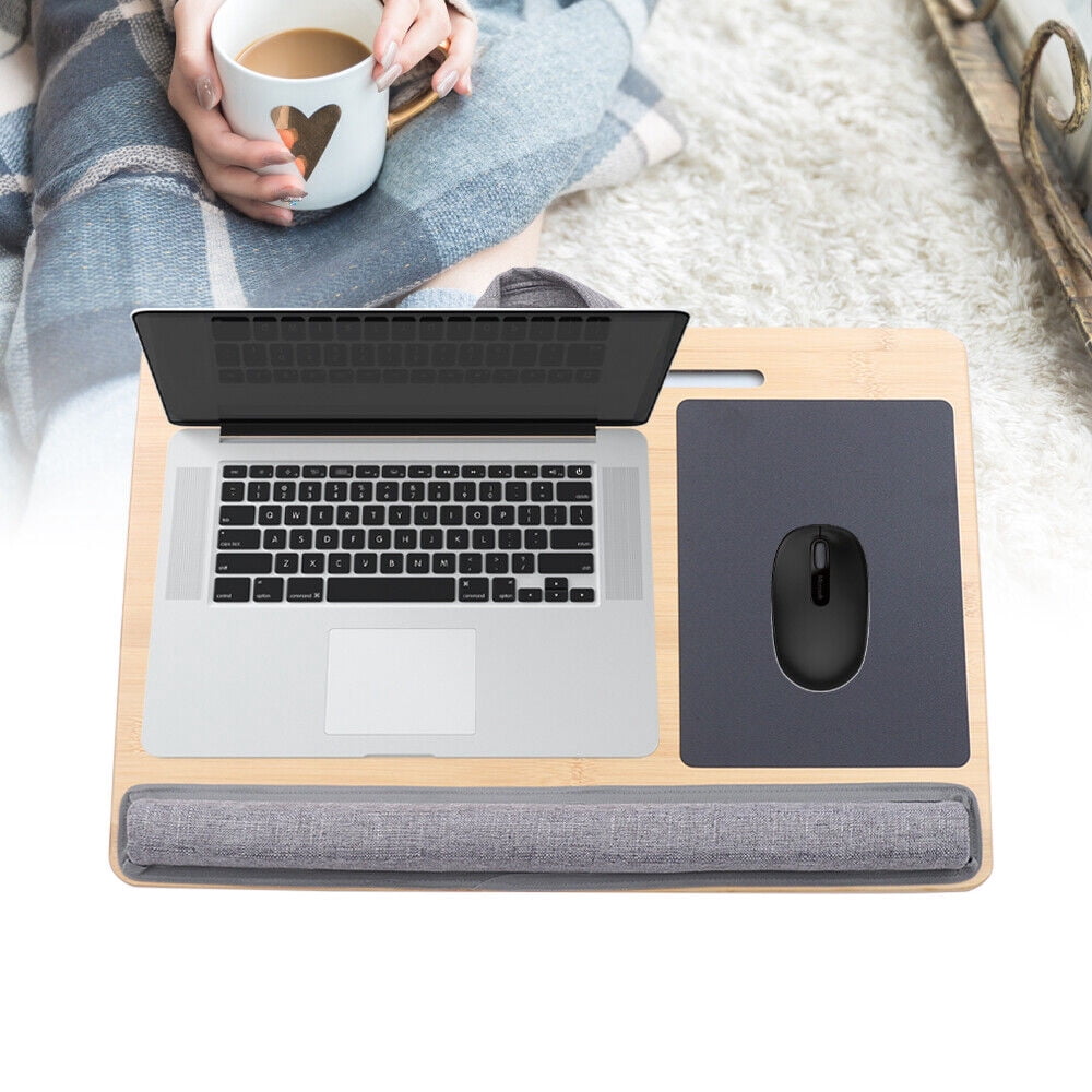 Denest Modern Bamboo Laptop Desk, Fits 17-inch Laptops, Cushion ...