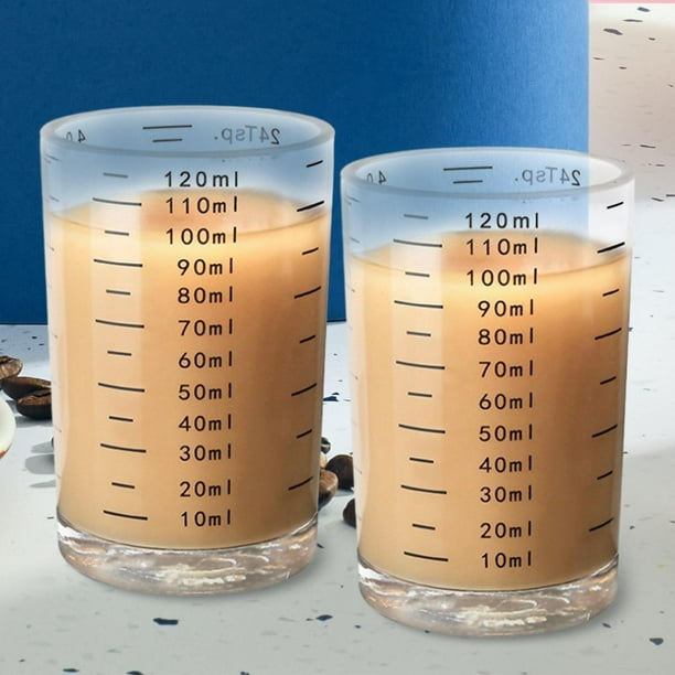 Taza medidora de Vidrio perfecl 2x jarra con escala Taza de té fondo ...