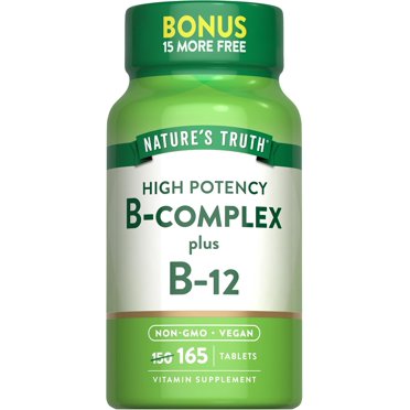 Nature's Truth High Potency B Complex with B12, 90 Tablets - Walmart.com