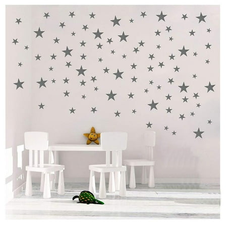 Gold Stars Wall Decal (130 Decals) Stars Pattern Diy Wall Stickers ...