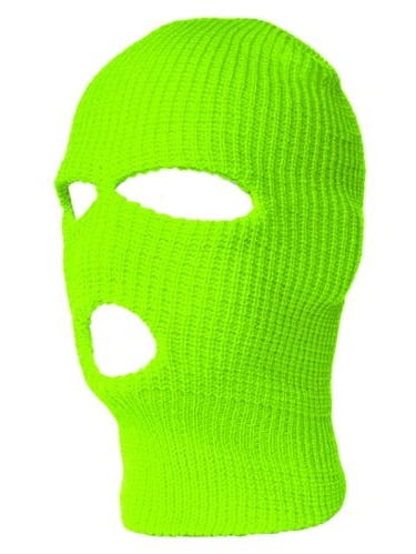 Top Headwear Three Hole Neon Colored Ski Mask - Neon Green - Walmart.com