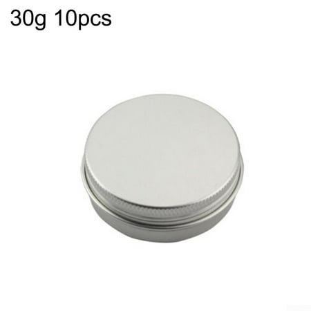 UHUSE 10× Aluminum Tin Screw Top Round Metal Container With Lid,Storage ...