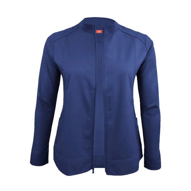 M&M SCRUBS Women's Ultra Soft Front Zip Warm-Up Scrub Jacket 5200 (True ...