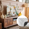 Summer Botanical TV Cover for 65 Inch Screen, Stretch Fabric Dustproof ...