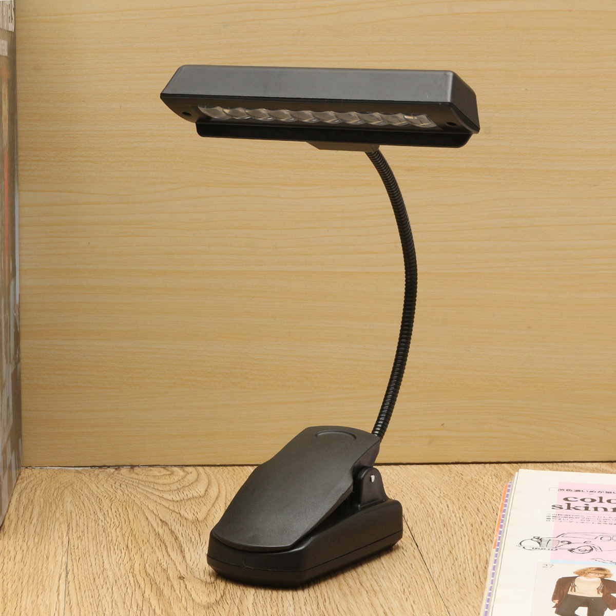 10 LED Flexible Reading Light Clip-on Clamp Bed Table Desk Lamp Touch ...