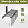 60 Inch Pine Straw Rake, 26 Coil Spring Tines Durable Powder Coated ...